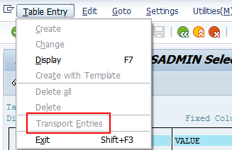 How to transport RSADMIN parameters